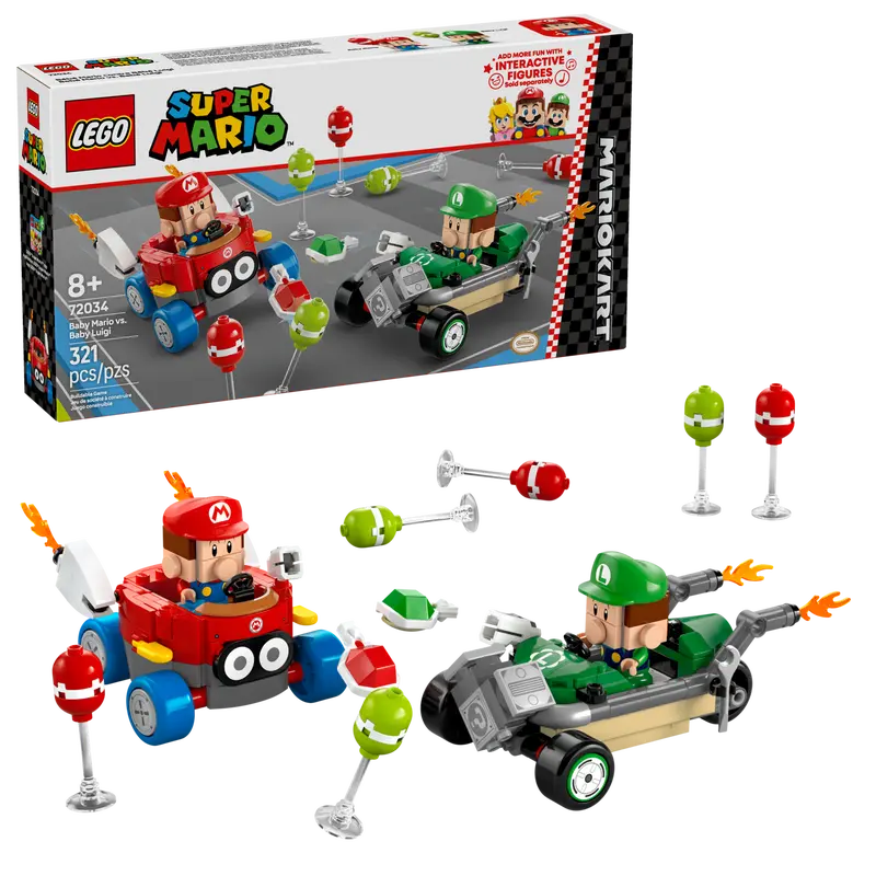 Lego® Super Mario - Mario Kart™ – Mario Bebé contra Luigi Bebé 72034 ...